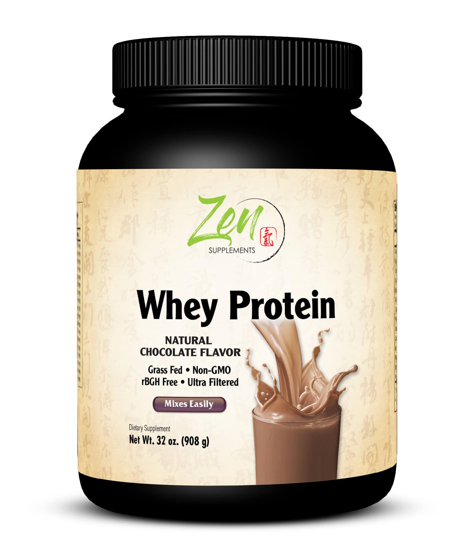 Organic Grass Fed Whey Protein - Chocolate - 32oz Powder – Zen Supplements