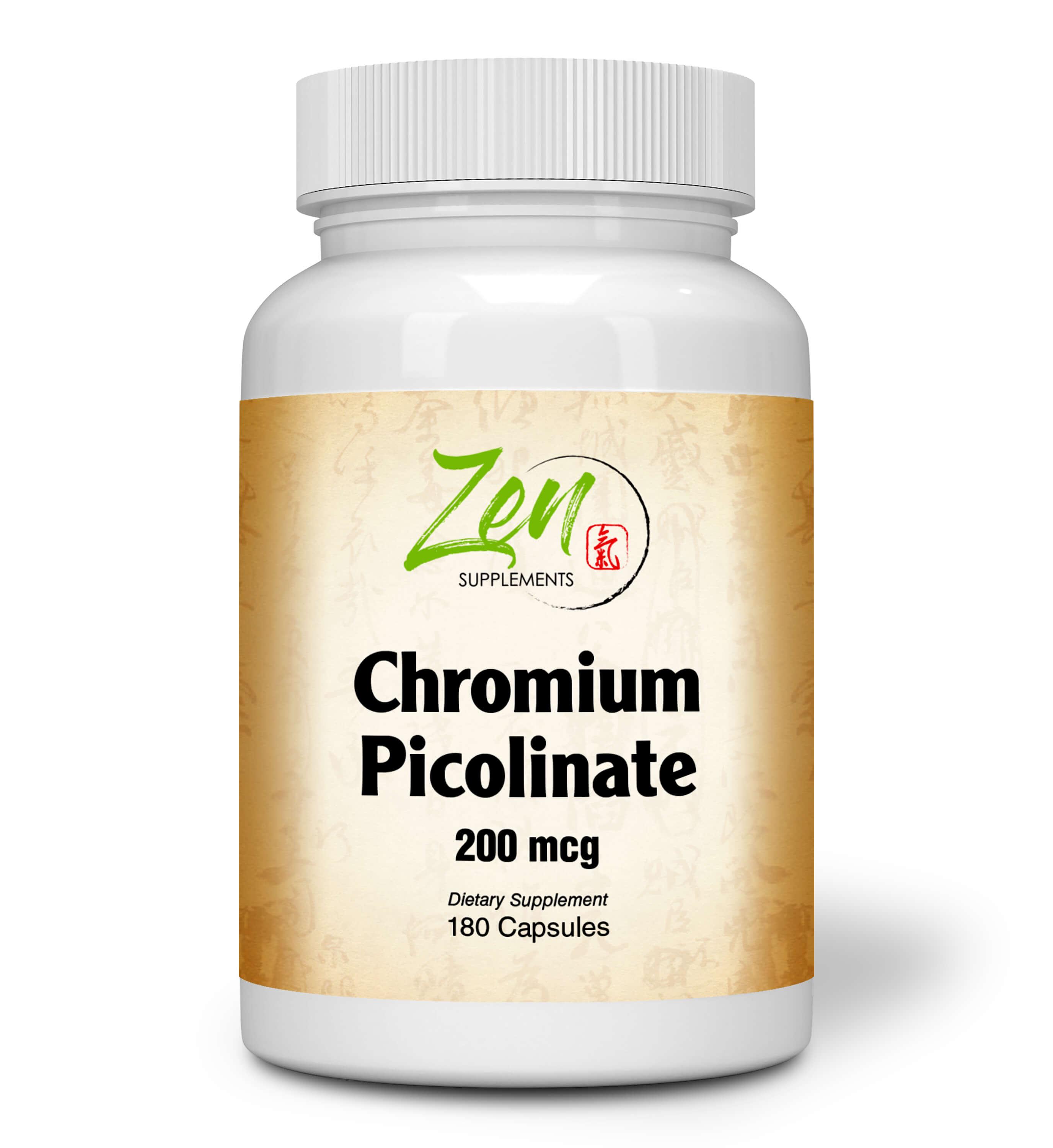 Chromium Picolinate 200mcg - 180 Caps – Zen Supplements