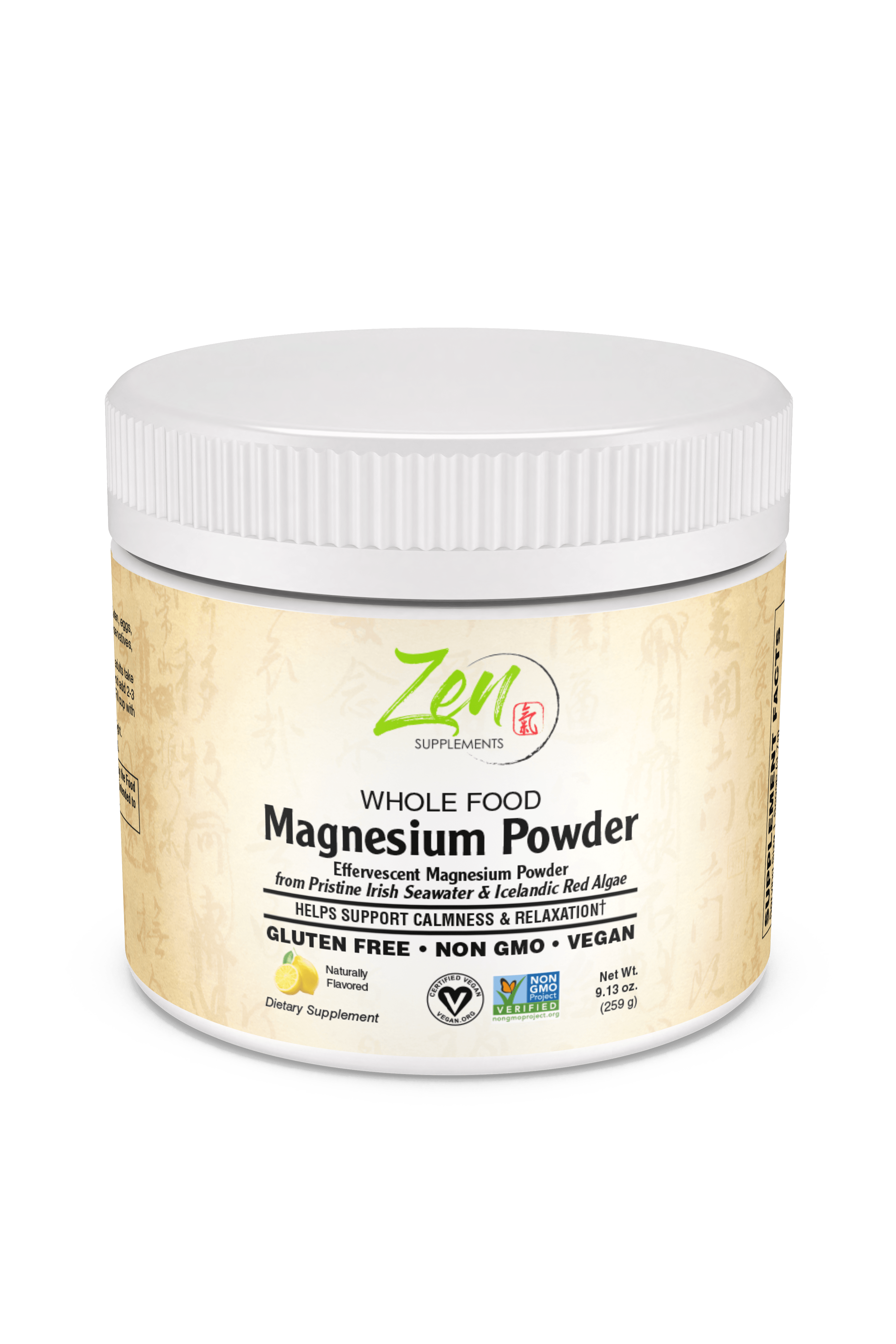 Whole Food Magnesium Powder Supplement 259g Powder 9.13oz – Zen Supplements