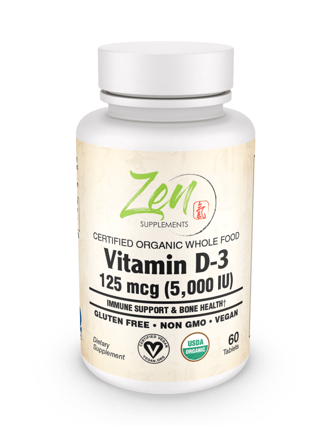 Organic Whole Food Vegan Vitamin D-3 125 Mcg (5,000 Iu) (natural algae ...